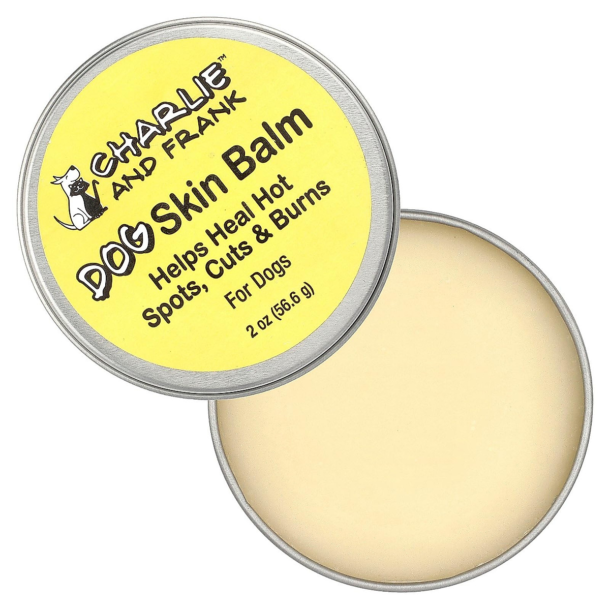 Charlie & Frank, Dog Skin Balm, Helps Heal Hot Spots, Cuts & Burns, Paraben Free, 2 oz (56.6 g)