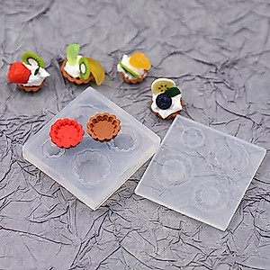 3D Mini Tray Resin Moulds,Fruit Plates Silicone Mold,Miniture Food UV Resin Casting Mold for Jewelry Making