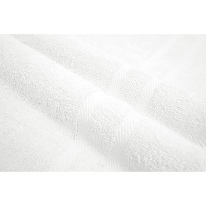 Looperry Small White Bath Towel Set of 6-100% Cotton 23x46 Shower Towels in 450 GSM. Lightweight & Absorbent Quick Dry Towel for Showering, Pet Drying, Spas & Salons. Terry Ringspun White Gym Towels