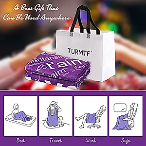 TURMTF I Love You Blanket 100 Languages Love, Throw Blanket for Couch Bed, Best Gifts for Her Him, Christmas Day Anniversary Birthday Gifts for Women Men