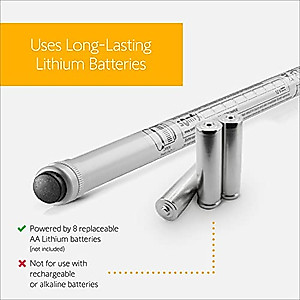 somfy 12V DC Reloadable Battery Tube - 12V Battery Wand for RTS Motors - Easy to Install - Power Blinds & Shades - Replacement Battery Tube – Wall Mount Clips Included #9018685