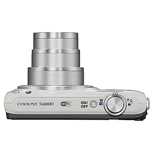 Nikon Coolpix S6800 Compact Digital Camera - White (16.0MP, 12x Optical Zoom) 3.0 inch LCD with Wi-Fi