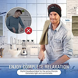 Fulext Wireless Headphones Headband for Sleeping, Bluetooth Sleep Headphones for Side Sleepers, Soft and Lightweight Eye Mask for Sleep, Ideal for Housework,Travel,Yoga,Workout,Running,Sports,Gift