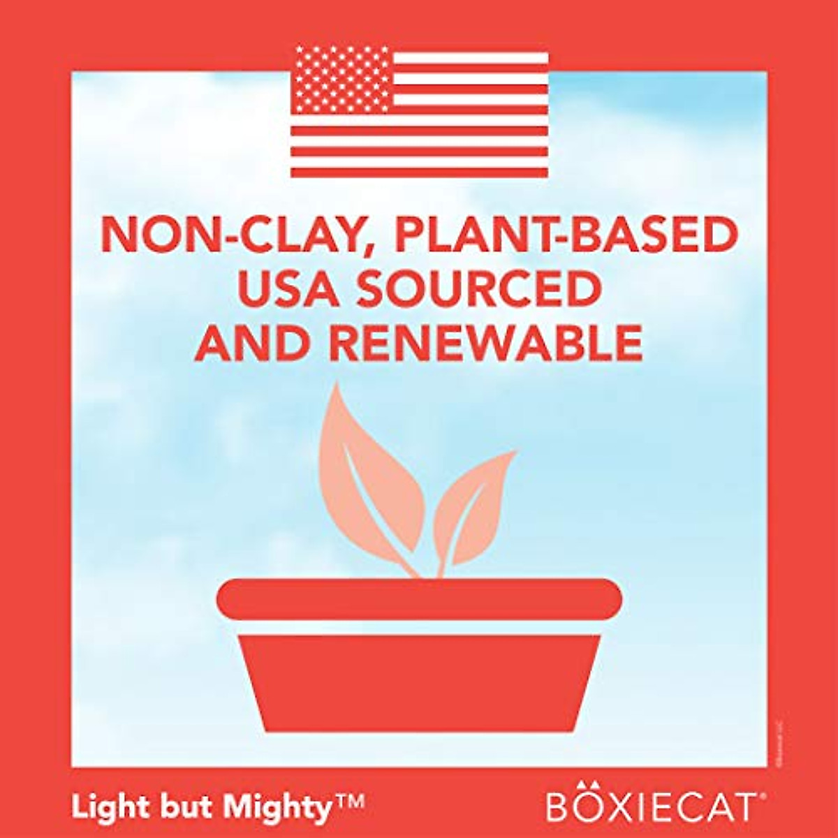 Boxiecat Air Lightweight Premium Clumping Cat Litter -Extra Strength- Scent Free- 11.5 lb- Plant-Based Formula- Stays Ultra Clean, Probiotic Powered Odor Control, 99.9% Dust Free
