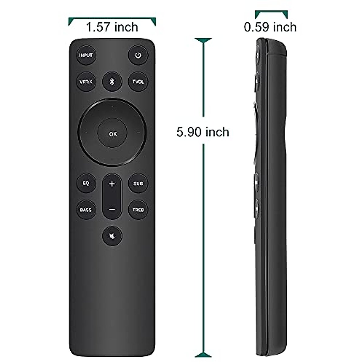 Semote Remote Controller fit for Vizio 2.1 5.1 Home Theater Sound Bar and Vizio Channel Soundbar System, for Vizio M V P Series Home Audio Sound System with Subwoofer