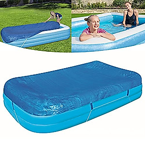 Rectangular Pool Cover,Fits 8.6ftX5.7ft Inflatable Rectangle Swimming Pool Cover, Inflatable Pool Cover, Dustproof Rainproof Waterproof Square for Garden Outdoor Paddling Family Pools Protector