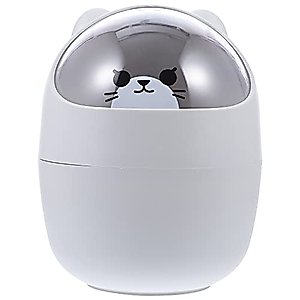 Homoyoyo Animal Desktops Trash Can 3 PCS Desktop Mini Trash Mini Desktop Trash can Mini Desk bin Small Desk Trash can with Lid Bin with Shake Cute Animal Waste Bin