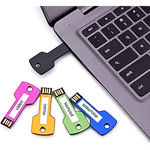 JUANWE 32GB USB Flash Drive 5 Pack 2.0 USB Key Jump Drive Cute Flash Drive Thumb Drive Waterproof Portable Metal Memory Sticks for Computers Zip Drive Pendrive