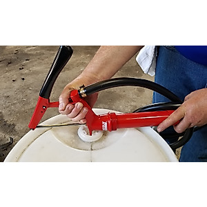 Lincoln 1335 Heavy-Duty Lever-Action Fluid Transfer Pump for 16- to 55- Gallon Drums, 8.5 Fl. Oz. Per Stroke, Adjustable Two-Position Handle for Pumping Low- to High-Viscosity Fluids