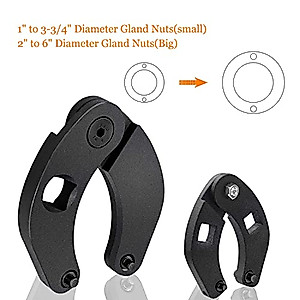 IVARKEY 1266 & 7463 Adjustable Gland Nut Wrench Set for Hydraulic Cylinders Universal (Set of 2)
