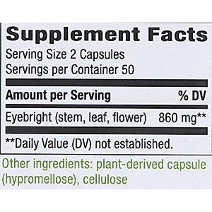 Natures Way Eyebright Herb Vegetarian Capsule, 100 ct