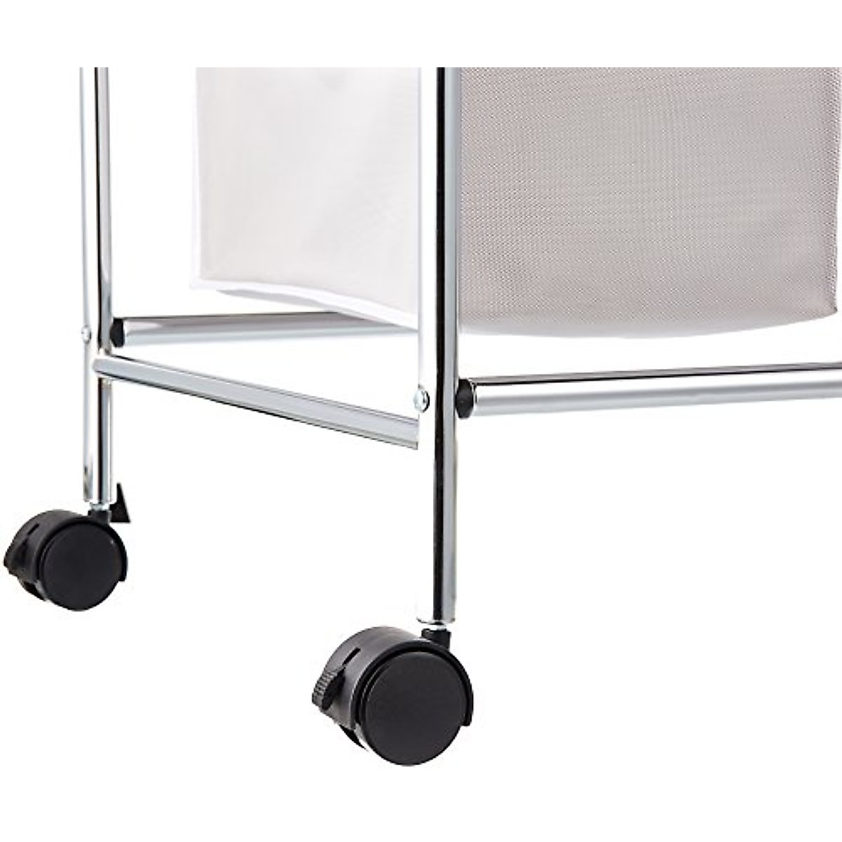 Amazon Basics 3-Bag Rectangular Laundry Hamper Sorter Basket, Grey