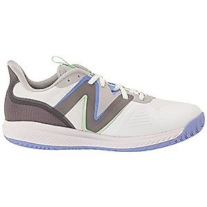 New Balance Women's 796 V3 Hard Court Tennis Shoe, Nb White/Castlerock/Vibrant Violet, 9 Wide US