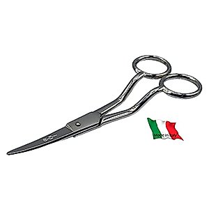 Ultima 6 Inch Embroidery & Applique Scissors – Drop Forged Carbon Steel Embroidery Sheers, Double Curved, Chrome Plated & Made in Italy