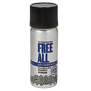 Free All Rust Eater Deep Penetrating Oil, Loosen Rusty Nuts & Bolts, Screws, Clamps, Pipes, 1.5 oz. Aerosol