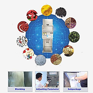 INTBUYING Weight Filling Machine Powder Filling Machine Filler Power/Granule Filling Package Machine 6-25 bags/min for Seeds Peanuts Cashews Soya Powder 110V (10-1500g)
