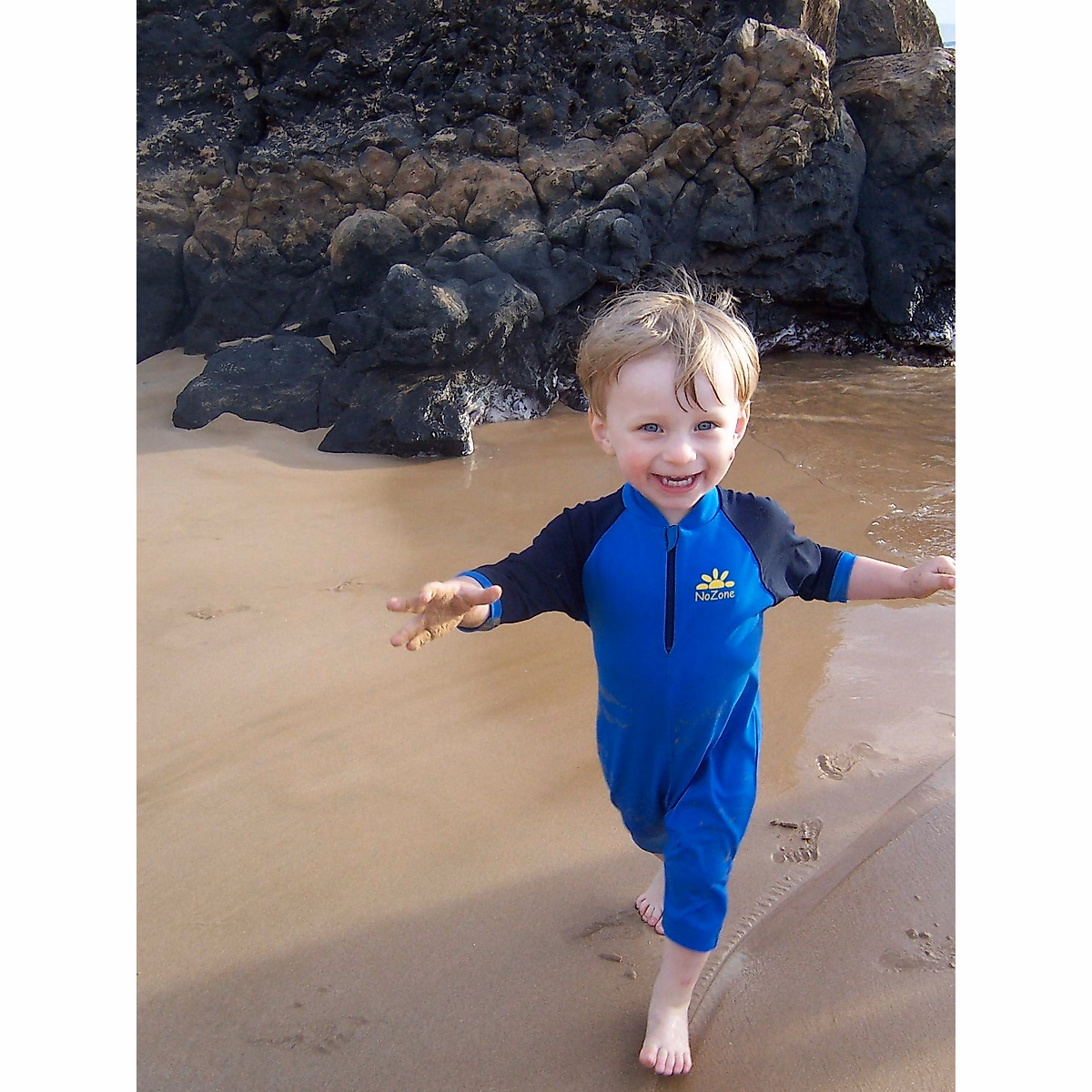 Nozone Fiji Sun Protective Baby Swimsuit in Aquatic/Blue, 0-6 Months