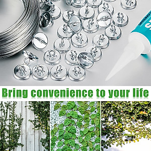 80 Pieces Trellis Anchor Plant Anchors Wall Climbing Plant Anchors Vine Trellis Anchor Plant Trellis System Kits for Trellis Vine and Wall Climbing Plants Supplies