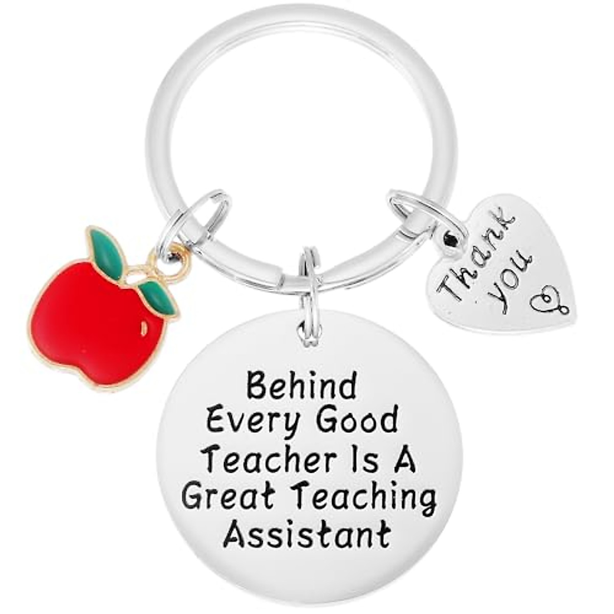 Kivosliviz Teacher Assistant Gifts for Women Men Keychain Teaching Assistant Jewelry Appreciation Item Teacher Aide Keychain