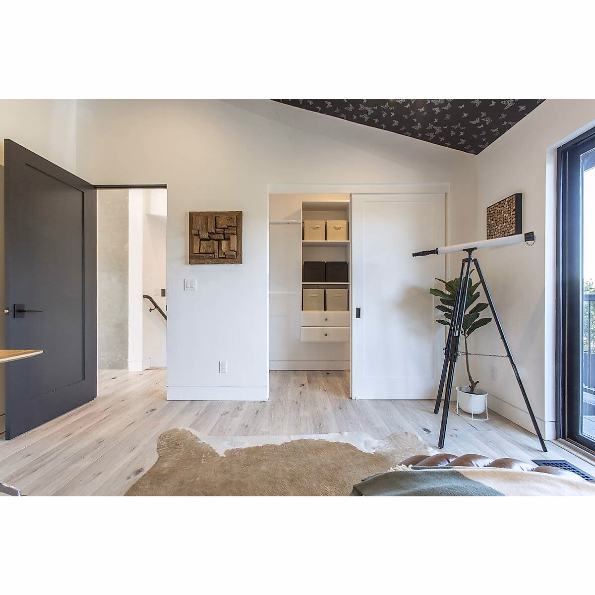 Easy Track OK0348 Hanging Closet Wardrobe Storage Clothing Organizer Rod Rack System Kit for Bedroom in White with Hardware for Easy Installation