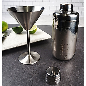RSVP Endurance Stainless Steel Martini Glasses, Set of 2