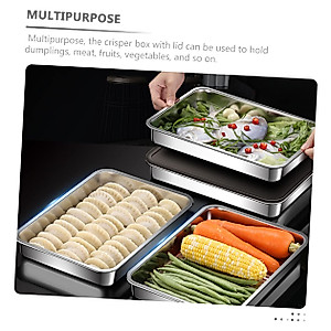 UTHCLO 1Set Dumpling Freezer Box Multi Function Food Storage Container with Lids Stackable Kitchen Organizer Bin for Fridge and Pantry