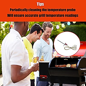 DONSIQIZZ 4" RTD Temperature Probe Replacement for Rec Tec Wood Pellet Grills, Small RTD Thermometer Probe for Recteq Grills, Replacement Probe Part Number: RT-SMRTD