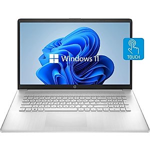 HP Newest 17t Laptop, 17.3'' HD+ Touchscreen, Intel Core i7-1255U Processor, 64GB DDR4 RAM, 1TB PCIe SSD, HDMI, Windows 11 Home, Silver