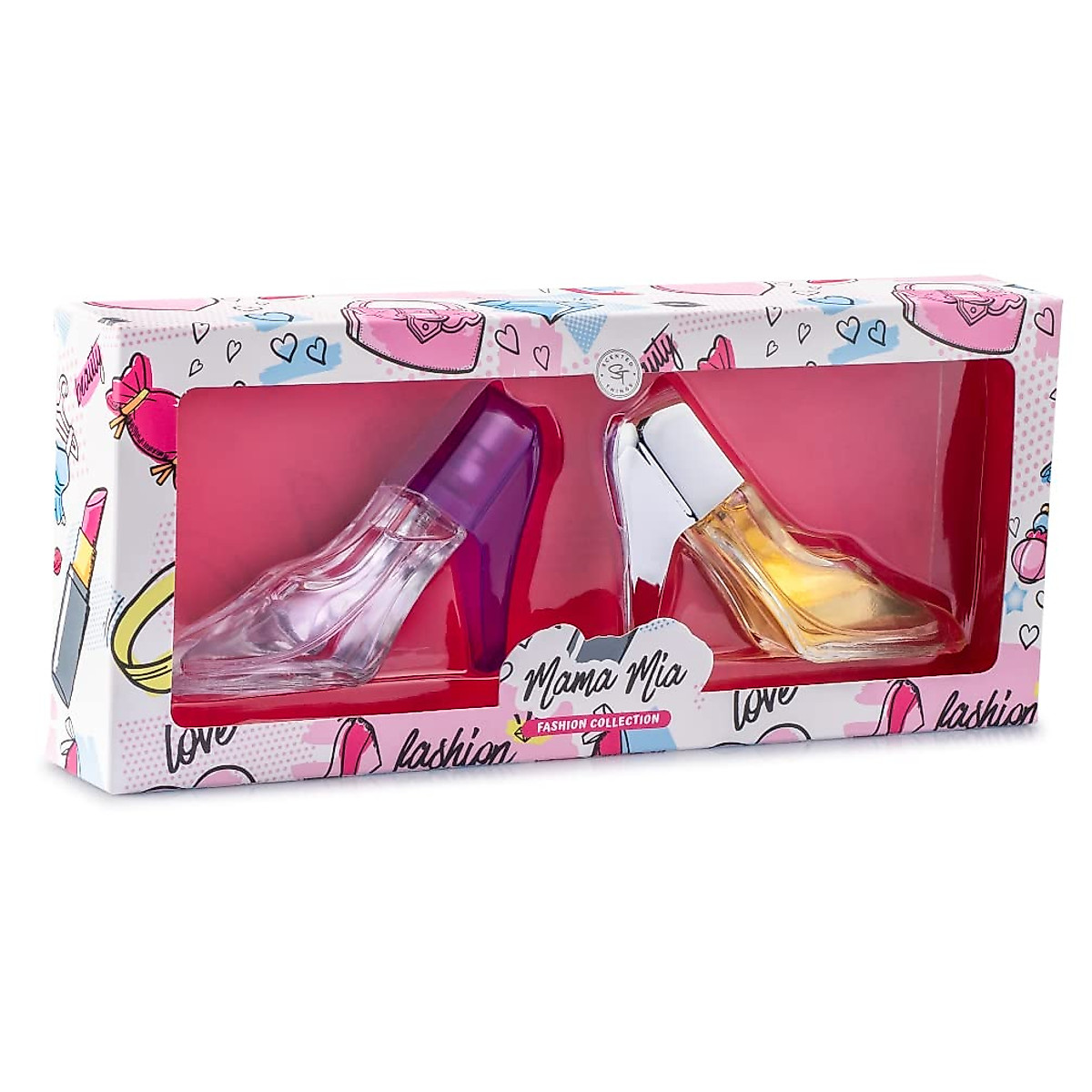 SCENTED THINGS Mama Mia Body Spray Girl Perfume Set | Little Girls to Teen Girl Gifts, Girl Birthday Gift, Body Mist Perfume Set in Stilettos Shaped Perfume Bottles | Fashion Collection 2 Piece Se