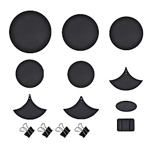 Drum 10 Pcs Drum Practice Pad Portable Silent Drum Pad Black Bass Snare Drum Sound off Mutes Set for Quiet Practice with 4pcs Clips