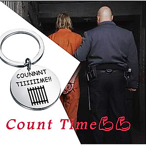 CHOORO Correctional Officer Gift Counting Time Keychain Prison Officer Gift Correctional Officer Jewelry Prison Guard Jewelry (Counting Time Keychain)