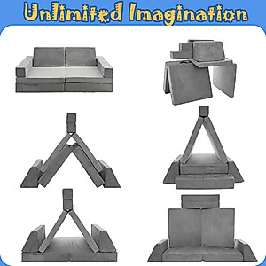 LFCREATOR Modular Kids Couch Sofa,Kids Sofa Couch for Toddler and Baby Playroom/Bedroom, Toddler & Baby Couch for Play & Lounging,Ideal for Boys & Girls. Model