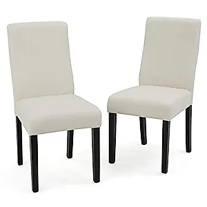 Christopher Knight Home Corbin Fabric Dining Chairs, 2-Pcs Set, Ivory