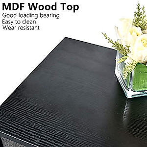 Deep Grey Fabric Dresser Storage Organizer 8-Drawer Closet Shelves, Dressers Storage Chest for Bedroom, Living Room, Hallway & Nursery with Easy Pull Fabric Bins Wood Top