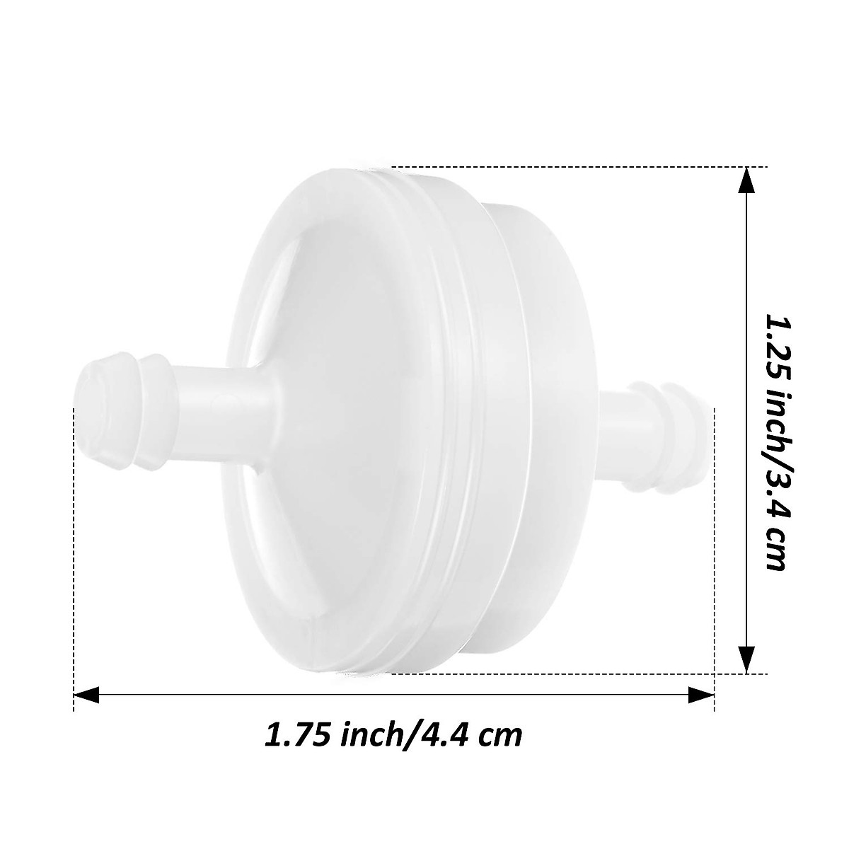 Mudder 3 Pieces 1/4 Inch ID Inline Gas Replacement Fuel Filter Compatible with 394358 4112 5098H 5098K AM38708 Lawn Mower Parts
