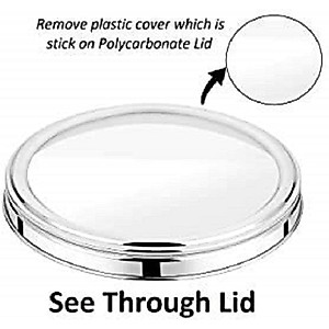 Satre Online and Marketing Transparent Stainless Steel Spice Box with Containers Set of 8pcs