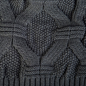 Senker Fashion 2 Pack Womens Slouchy Beanie Winter Knit Soft Hat for Women and Men Black Dark Grey