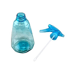 2-Piece Set of 22oz Diamond Plastic Water Bottle Sprayers with Adjustable Nozzles - Versatile Use for Cleaning, Gardening, Hair Care Aromatherapy, Misting Plants (Blue)