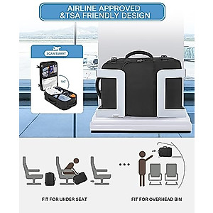 Beraliy Large Travel Backpack, Personal Item Bag for Airlines, Carry On Luggage, Hiking Backpack,Laptop Backpack, Lightweight College Work Gym Weekender Bag Men Women, Black