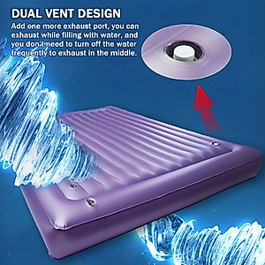 Waterbed Free Flow Full Wave Mattress - Softside Water Bed Mattress Heater Thermostat Waterbed Set Easy to Use Suitable for Home (King, Free Flow Full Wave)