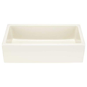Signature Hardware 933888-36 Mitzy 36" Single Basin Fireclay Reversible Farmhouse Sink with Smooth Apron