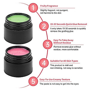 Rosarden Lash Remover For Lash Extensions, Strawberry Lash Extension Remover, Lash Glue Remover, Low Irritation Lash Extension Remover, Eyelash Extension Remover At Home, Cream Lash Remover For Women