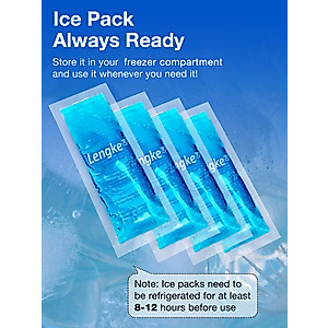 Leng Ke Ice Pack for Insulin Cooler Travel Case TSA Approved - Gel Ice Pack for Travel Medicine Organizer, Small Ice Packs for Diabetic Travel Case and Refrigerated Medicine Travel Case (4 Pack)