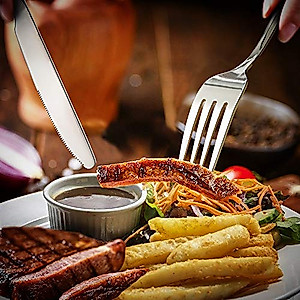 Hiware 24-piece Forks Silverware Set, Food-Grade Stainless Steel Dinner Forks Set, Dishwasher Safe, 8 Inches