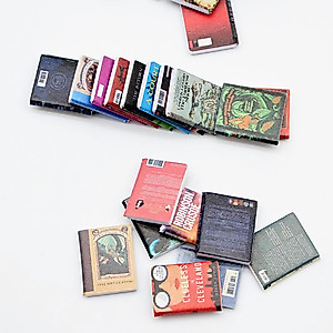 URQVFZ Anxiety bookshelf，Anxiety-relieving mini bookshelf，Mini bookcase that can clutter books，Miniature Book Matchbox Display Cabinet (200 books (large)(excluding bookshelves))