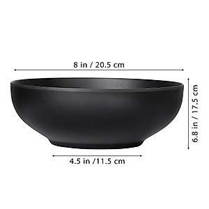 Cabilock Bowl for Restaurant 1PCS Japanese Style Ramen Bowls A5 Melamine Noodle Soup Bowl Pasta Serving Salad Bowl for Rice Soup Noodle Udon 21. 5cm Noddle Holding Bowl
