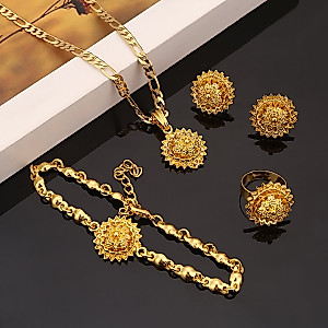 Ethiopian Habesha Jewelry Necklace Earrings Bracelet Ring Jewelry Accessories