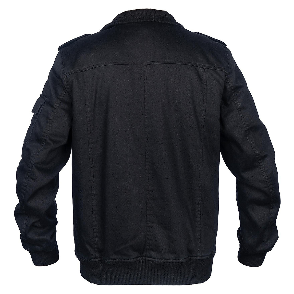 whattry Mens Casual Washed Cotton Military Jacket Warm Canvas Windbreaker