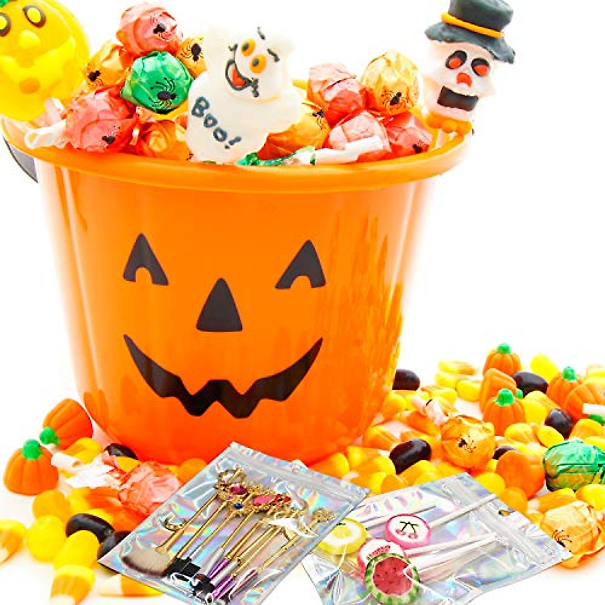 200 Pack Resealable Smell Proof Bags,Rocutus Foil Mylar Ziplick Bags,Flat Metallic Mylar Foil Bags for Party Favor Food Storage (14 x 20 cm/ 5.5 x 7.87 Inches)