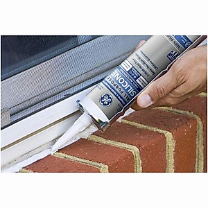 GE Silicone GE012 10.1 Oz Clear Window & Door Silicone Rubber Caulk (2 Pack)